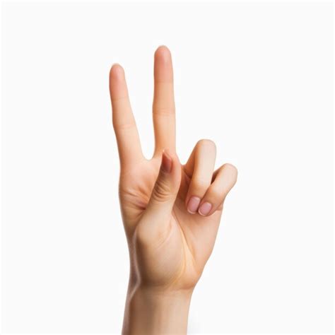 Hand Gesture Isolated On White Background By Ai Generative Premium Ai Generated Image