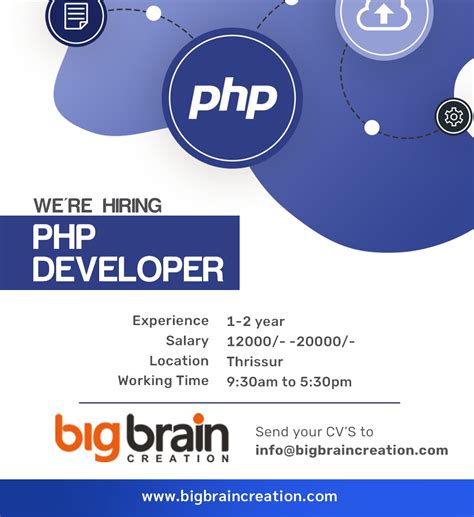 php developer job vacancy in thrissur wanted back end web developer in thrissur