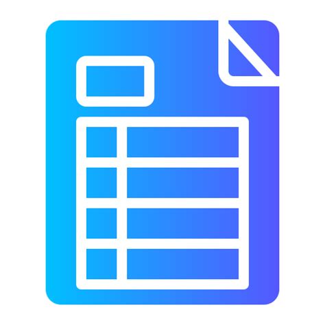Spreadsheet Generic Gradient Fill Icon