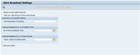 RSRD START SAP Tcode Start Broadcaster For Test Purposes