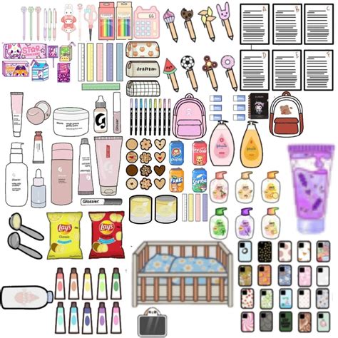 an assortment of various items that include makeup hairbrushes and