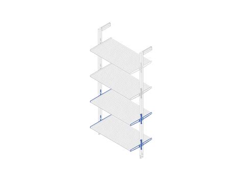 Set Of Brackets For Mounting The Aluminium Shelf For The Zero Modular Structure Emuca