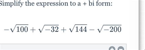 Solved Simplify The Expression To A Bi Form Sqrt Sqrt Sqrt Sqrt Math