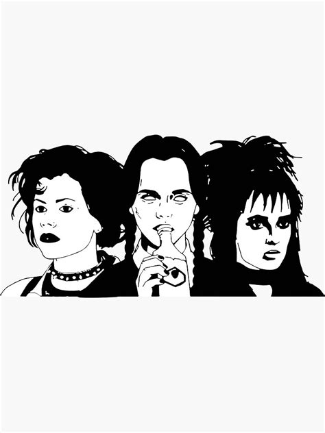 Wednesday Addams Lydia Deetz Nancymk Sticker For Sale By Tylerpearson Redbubble