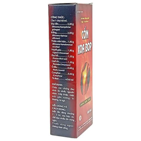 Cồn xoa bóp OPC Đánh bay mọi cơn đau nhức Dược Điển Việt Nam