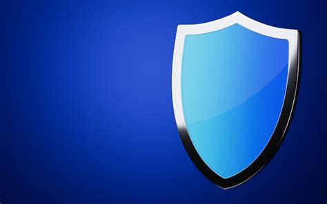 Premium Photo Glowing Shield With Blue Background 3d Rendering