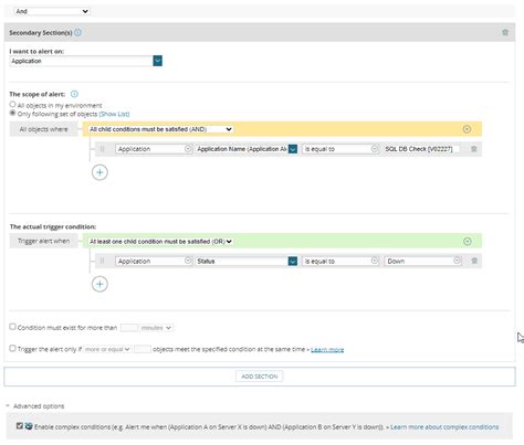 Complex Condition Forum Server And Application Monitor Sam Thwack