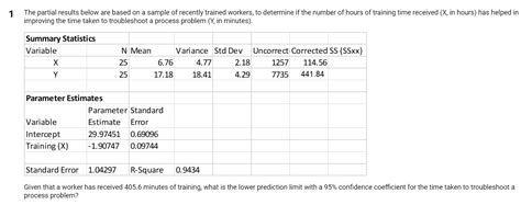 solved 1 the partial results below are based on a sample of