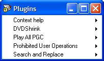 Plugins Menu