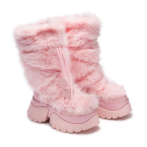 Kawaii Sasquatch Fluffy Snow Boots Pink Koi Footwear