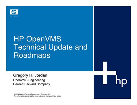 Pdf Hp Openvms Technical Update And Roadmaps Oracledownloadoracle