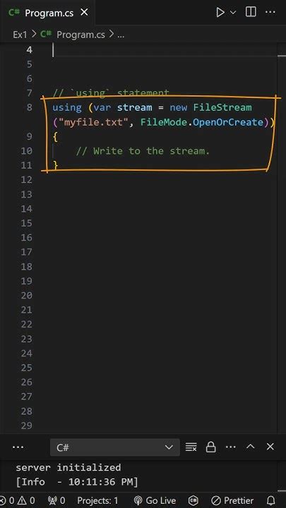 Use The Using Statement Codewithme Csharptutorial Coding Codingtips