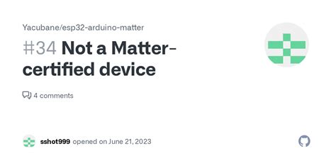 not a matter certified device · issue 34 · yacubane esp32 arduino