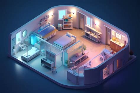 Health Industry Conceptual Isometric Illustration Clean Business Design Template Generative Ai