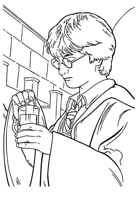 Coloriage Harry Potter École à Imprimer Gratuit Pour Adultes Et Enfants