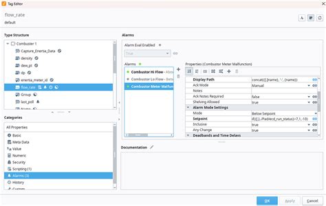 Dynamic Alarm Setpoint Not Updating Quickly Ignition Inductive