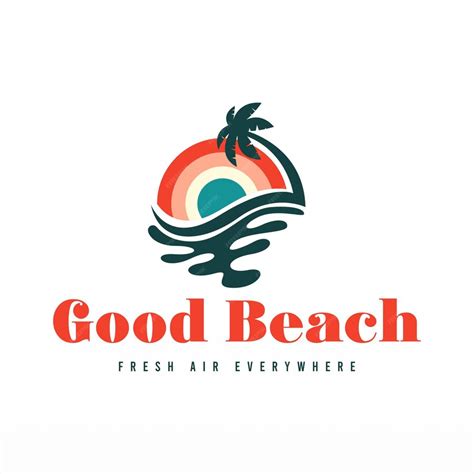 Premium Vector Beach Logo Design Template Summer Beach Logotype Design Concept Open Sea Logo