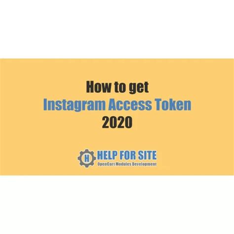 How To Get Instagram Access Token 2020