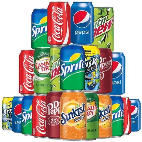 Pack Of 22 Soda Variety Pack8 Multi Flavors Soft Drink Bundle
