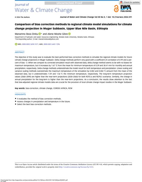 Pdf Comparison Of Bias Correction Methods To Regional Climate Model Simulations For Climate