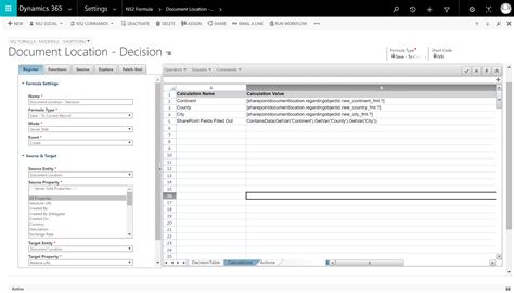 Xrm Formula 112 Setting Sharepoint Document Locations Decision Table · North52 Support