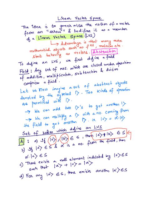 Linear Vector Spaces Pdf