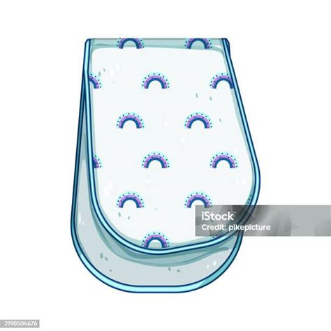 Infant Burp Cloths Cartoon Vector Illustration Stock Illustration