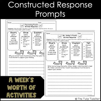 Fossils Reading Comprehension Paired Passages By The Tulip Teacher
