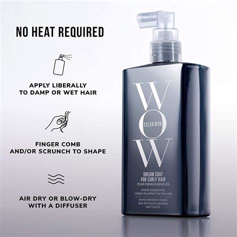 Color Wow Dream Coat For Curly Hair Frizz Free Moisture Boosting 3 In 1 Spray For Perfect