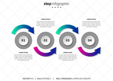 Vector Infographic Arrow Design With Options Or Steps Infographics For Business Concept Can