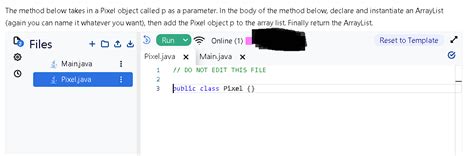 The Method Below Takes In A Pixel Object Called P As Chegg