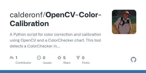 Github Calderonfopencv Color Calibration A Python Script For Color