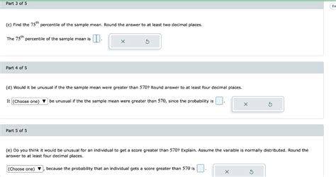 Solved Sat Scores Assume That In A Given Year The Mean
