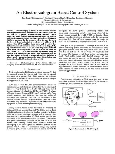 An Electrooculogram Based Control System Pdf Amplifier User Interface