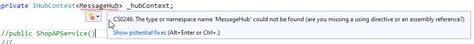 C Send Messages Via Signalr Hubcontext From Method In Project