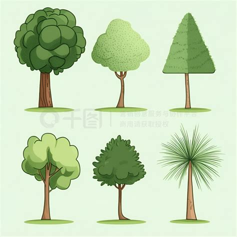 Treeai数字艺术 Tree卡通风简约可爱森林树木插画 Ai平面元素免费下载 Png格式 4096像素 编号71589514 千图网
