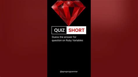 Quiz 38 Master Ruby Programming In 30 Seconds Quiz Ruby Shorts