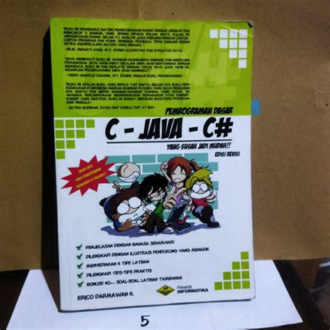Jual Buku Pemrograman Dasar C Java C Yang Sudah Jadi Mudah Shopee