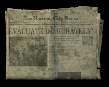 Raccoon City Incident Newspaper Resident Evil Requiem Evil Resource