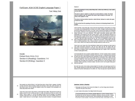 Full AQA GCSE English Language Paper 1 Teaching Resources