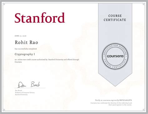 Stanfordcryptographycertificate Pdf Technology And Computing