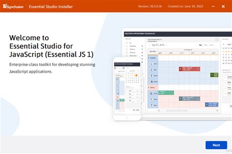 Installing Syncfusion Javascript Web Installer Syncfusion