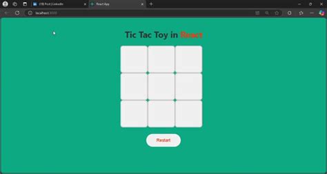 reactjs webdevelopment gamedevelopment tictactoe frontend