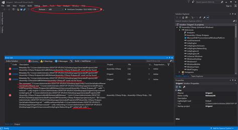 Errors Caused By Unity C Projects Option Checked And Blank Screen