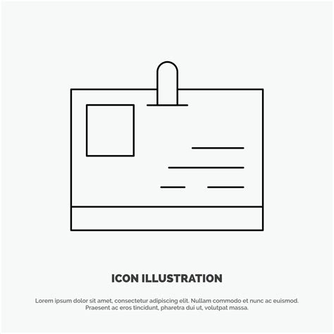 Card Id Card Identity Pass Line Icon Vector 14868095 Vector Art At Vecteezy