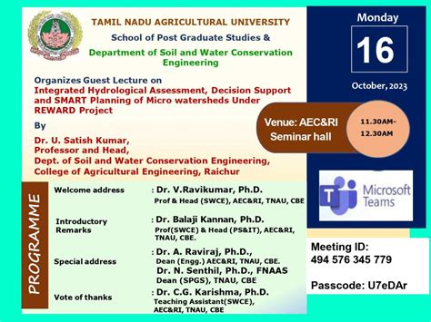 Guest Lecture On Integrated Hydrological Assessment Decision Support
