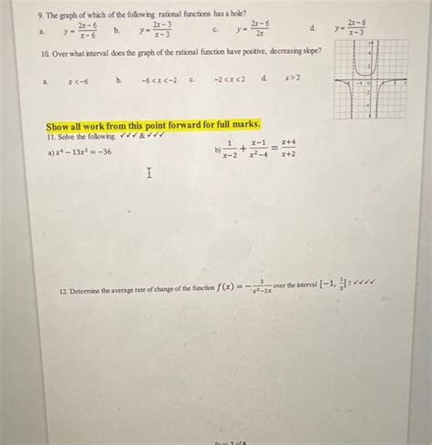 Solved C D 9 The Graph Of Which Of The Following Rational
