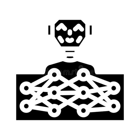 Neural Network Ai Integration Glyph Icon Vector Illustration Stock Illustration Illustration