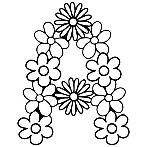 Alphabet With Flowers Coloring Pages [2025]