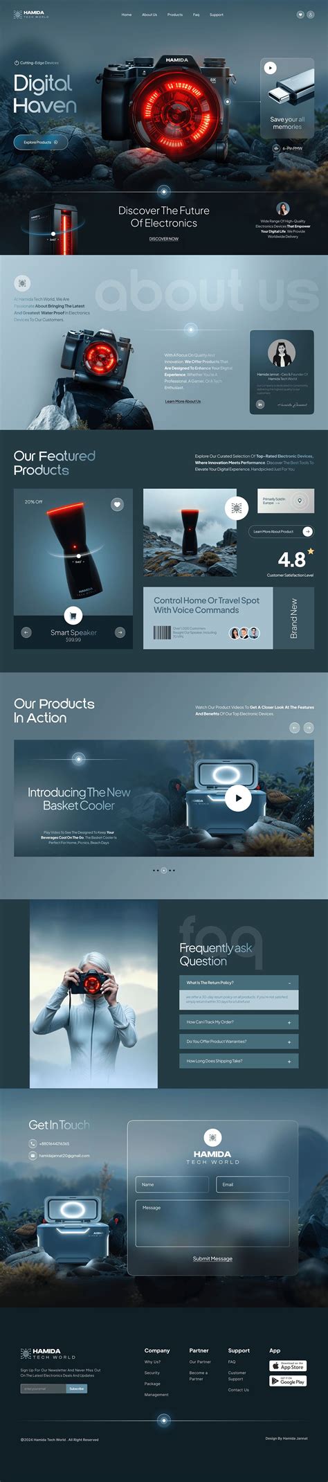 Hamida Tech World Ecommerce Homepage Ui Ux Design Behance